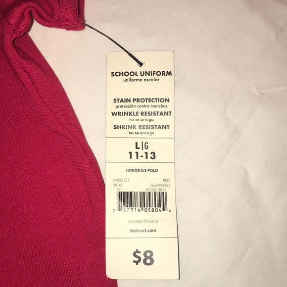 George | Shirts & Tops | George School Uniform Girls Jr L113 Red Polos ...